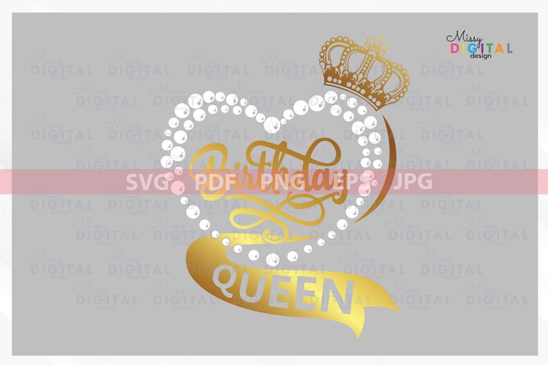 Birthday Queen Svg Png Birthday Design Cut File Birthday - Etsy