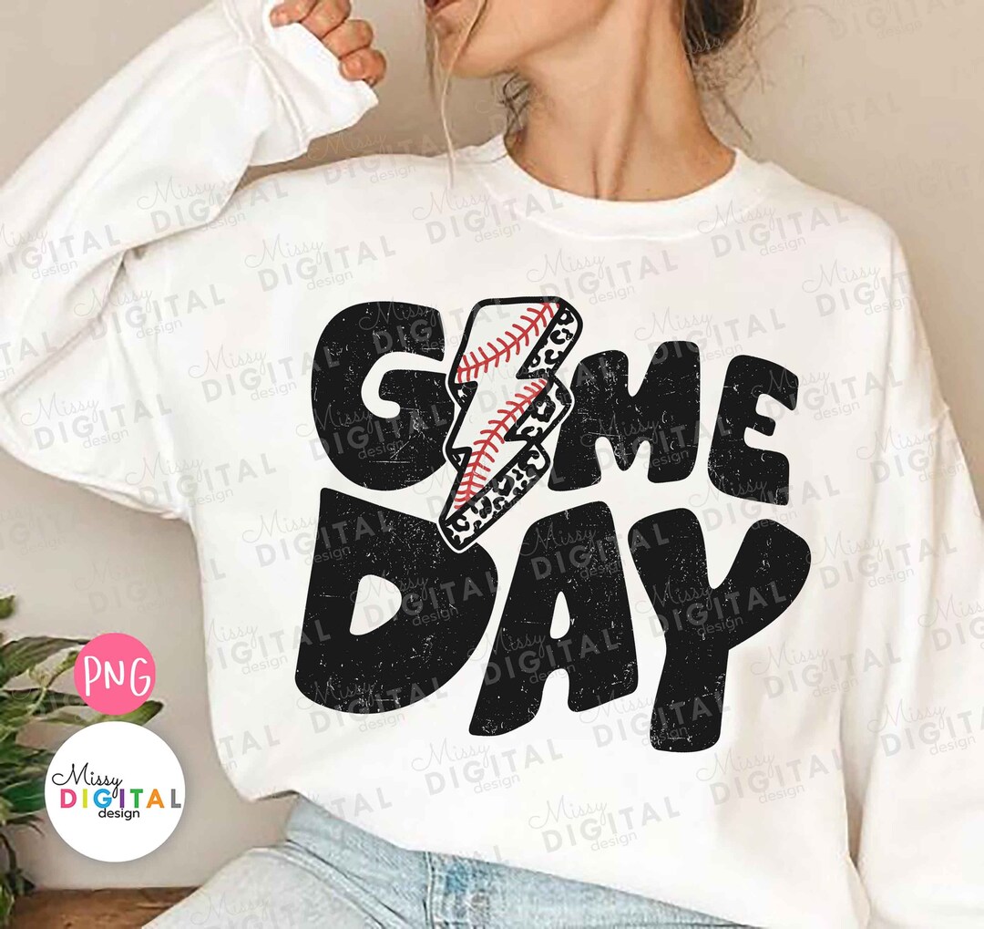Baseball Game Day Png, Game Day Baseball Lightning Bolt Png, Game Day ...