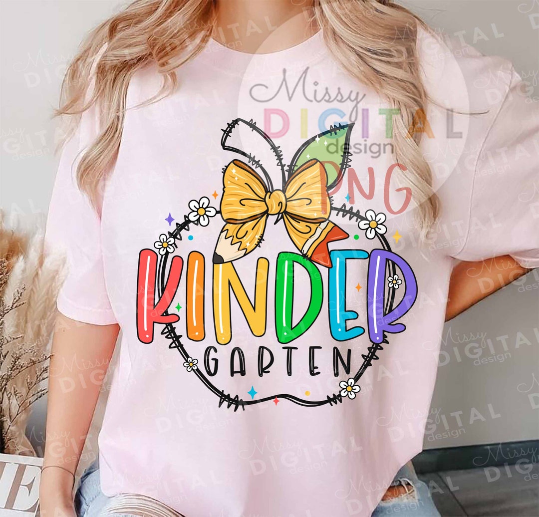 Coquette Teacher Png, Kindergarten Png, Back to School Png, Pencil Bow ...