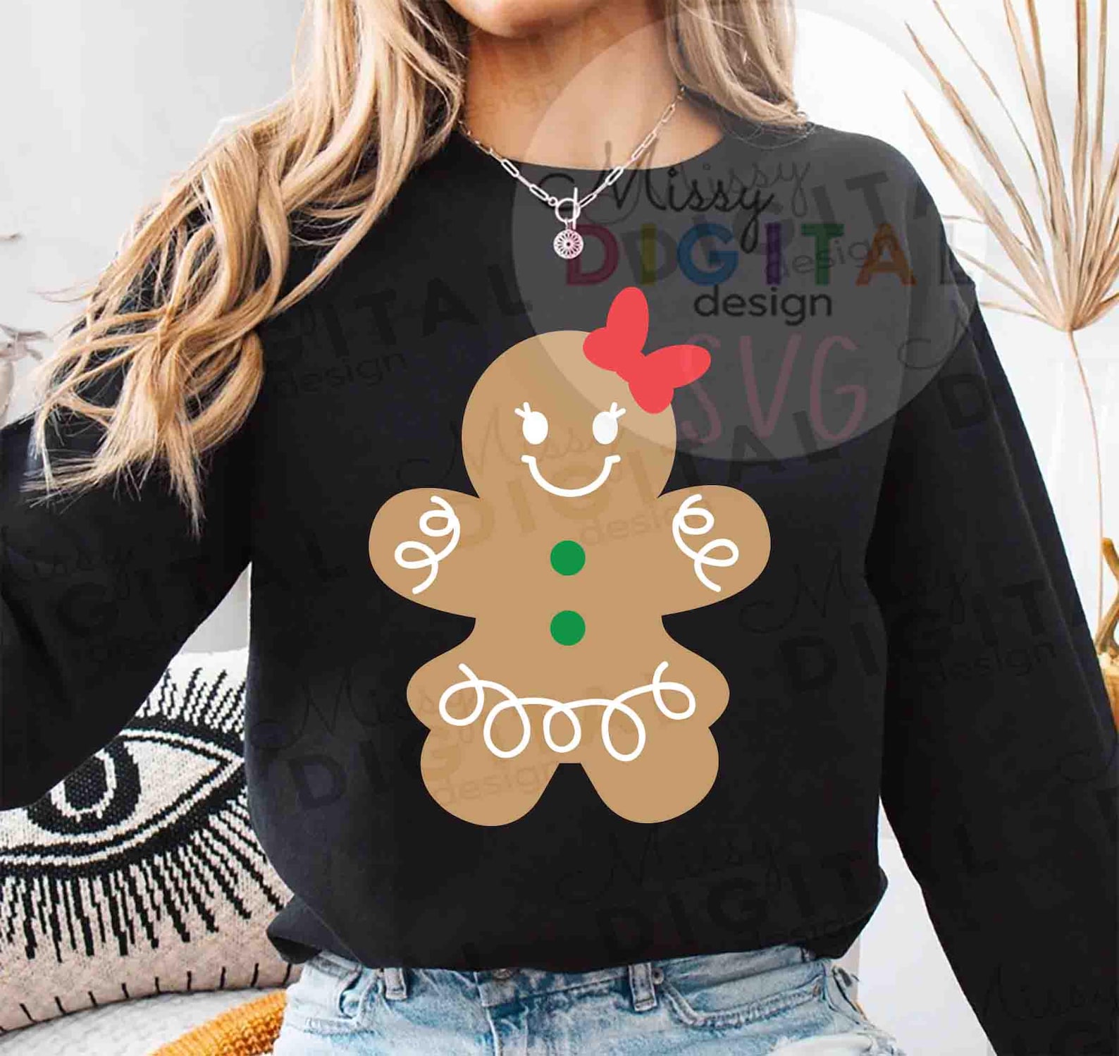 Gingerbread Man and Girl SVG, Christmas Cookie Clipart (digital ...