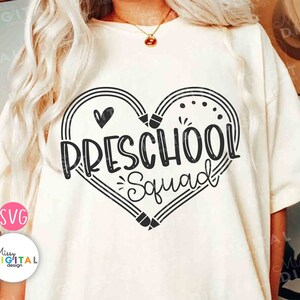 Preschool Squad SVG PNG, Hello Pre K Svg, Teacher Shirts Svg, Back to ...