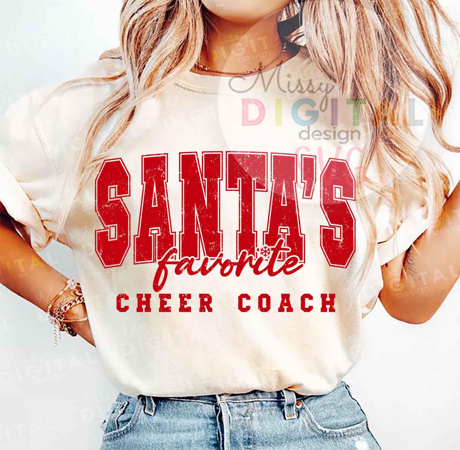 Santa's Favorite Cheer Coach SVG PNG, Christmas Svg, Cheer Mom Svg ...