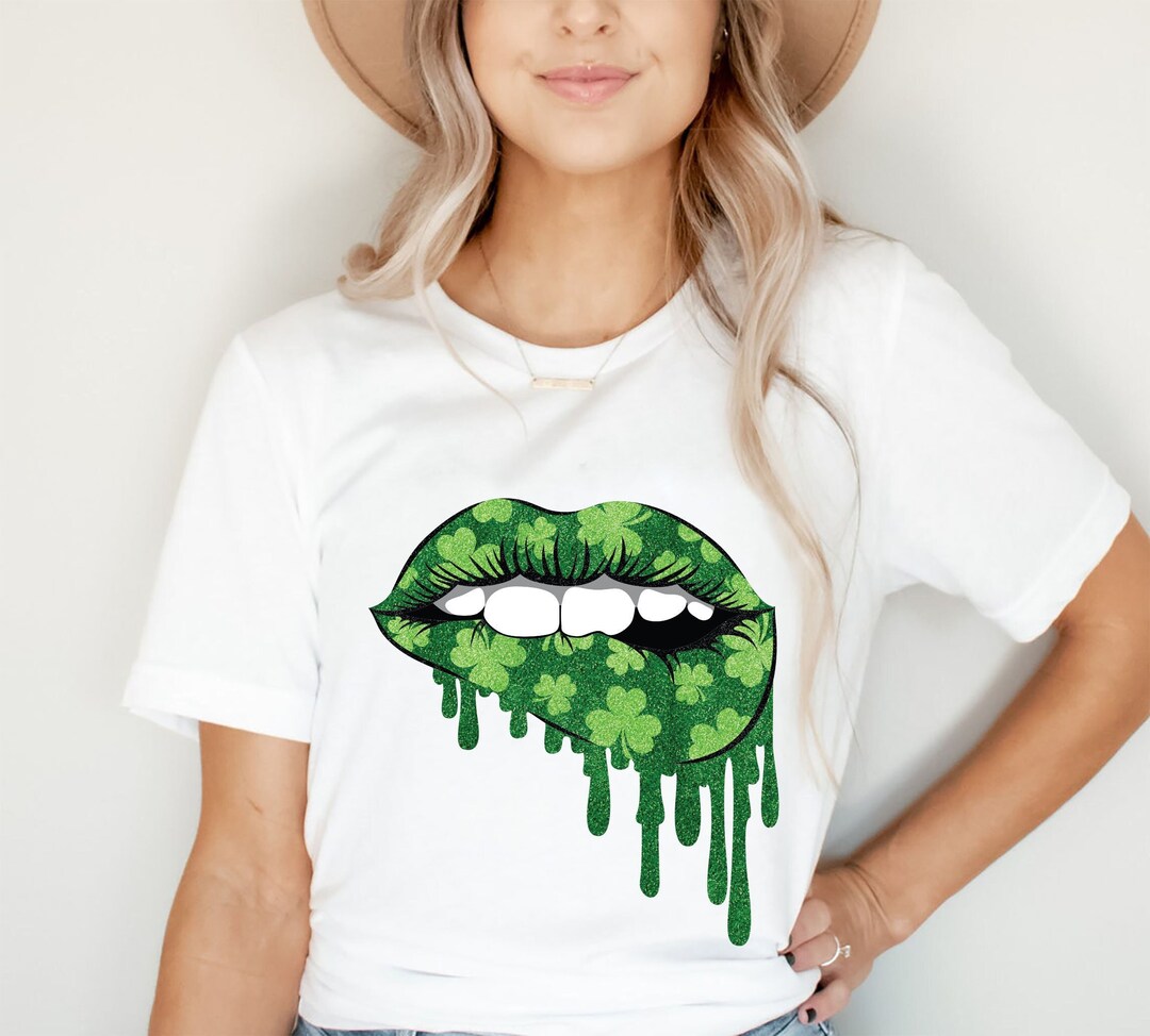 St. Patricks Day Lips PNG Sublimation Design,shamrock Lucky Lips,irish ...