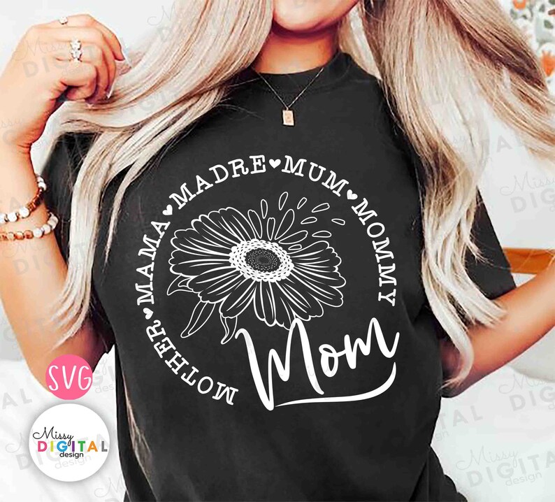 Floral Mom SVG PNG, Mother's Day Mama Mommy Design (digital Download ...