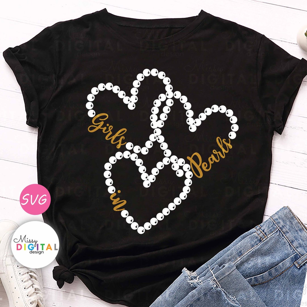 Girl SVG, Pearls SVG, Girls in Pearls Svg, Chucks & Pearls SVG Files ...