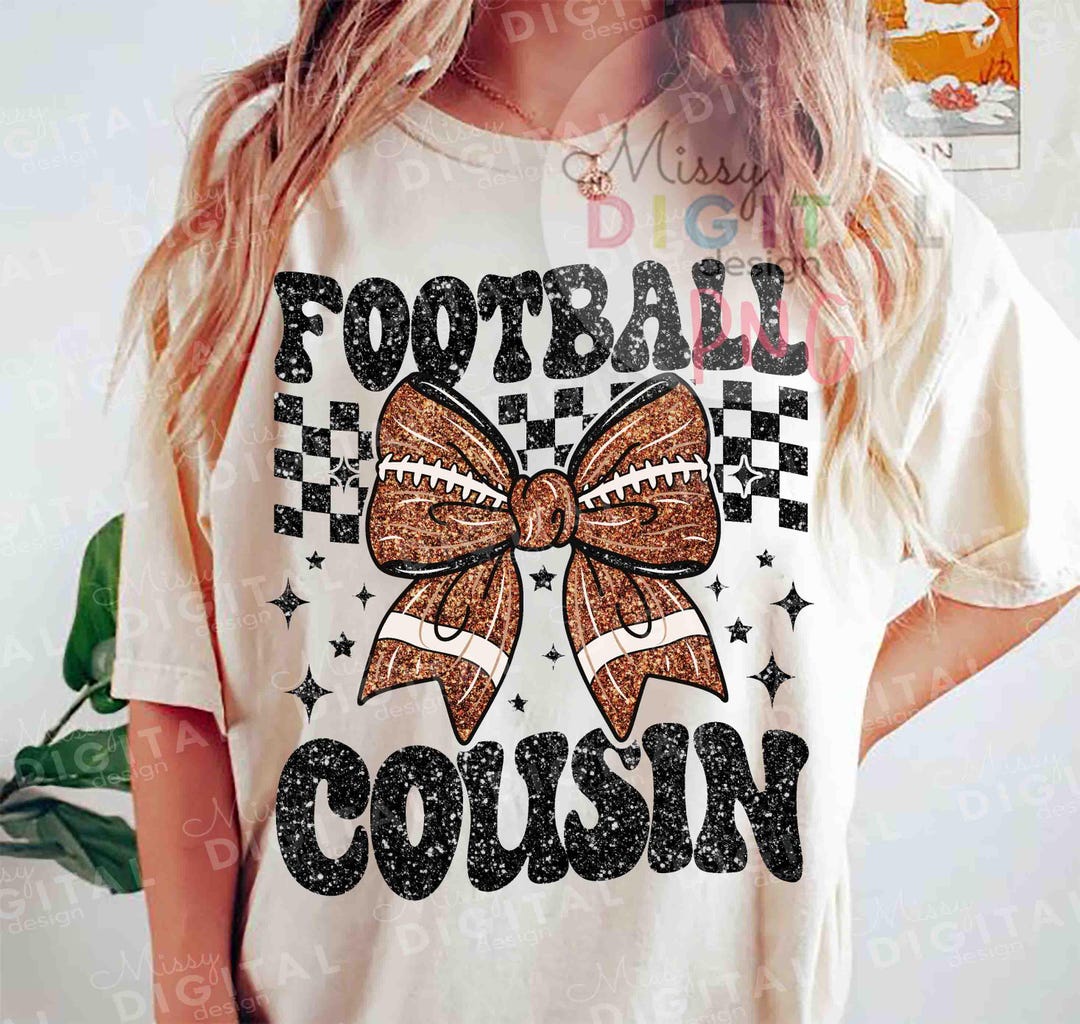 Coquette Football Cousin PNG, Football Cousin PNG, Glitter Football Png ...
