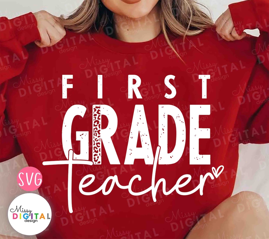 First Grade Teacher SVG 1st Grade Svg School Svg Teacher - Etsy