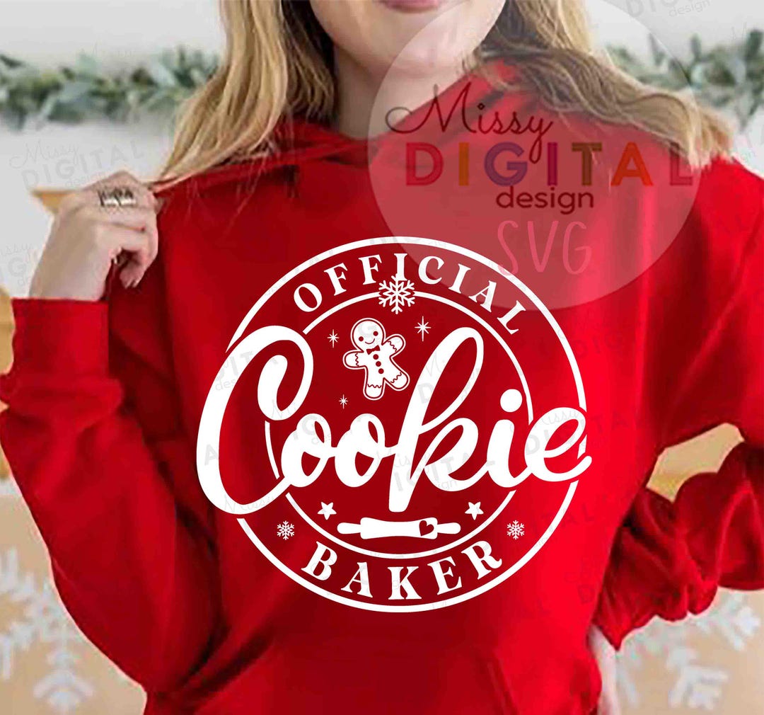 Official Cookie Baker SVG PNG, Gingerbread SVG, Merry Christmas Svg ...