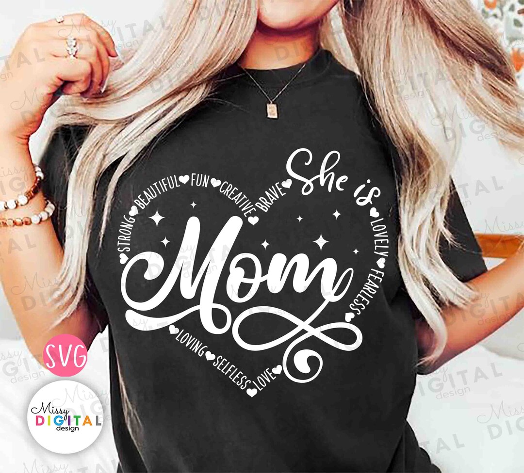 She is Mom SVG, Mother's Day Svg, Mother SVG, Blessed Mom Svg, Mom ...