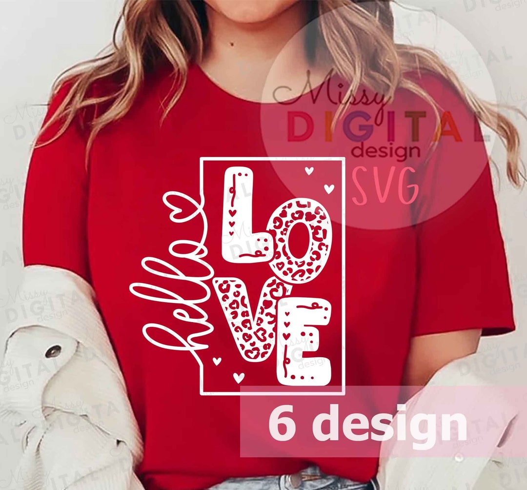Hello Valentine SVG, Hello Svg, Love Svg, Heart Svg, Valentine's Day ...