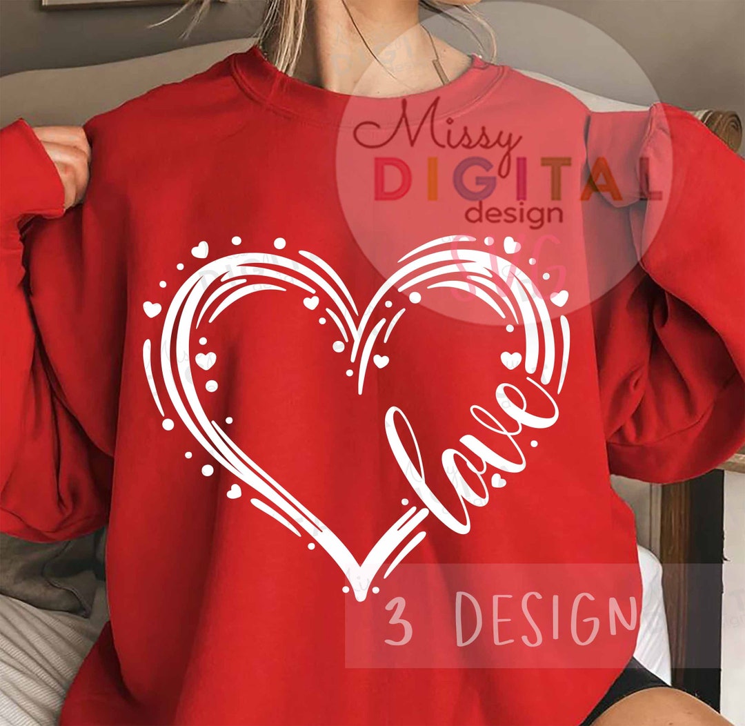Love With Heart Svg Cutting File For Cricut Valentine Svg Bundle Love