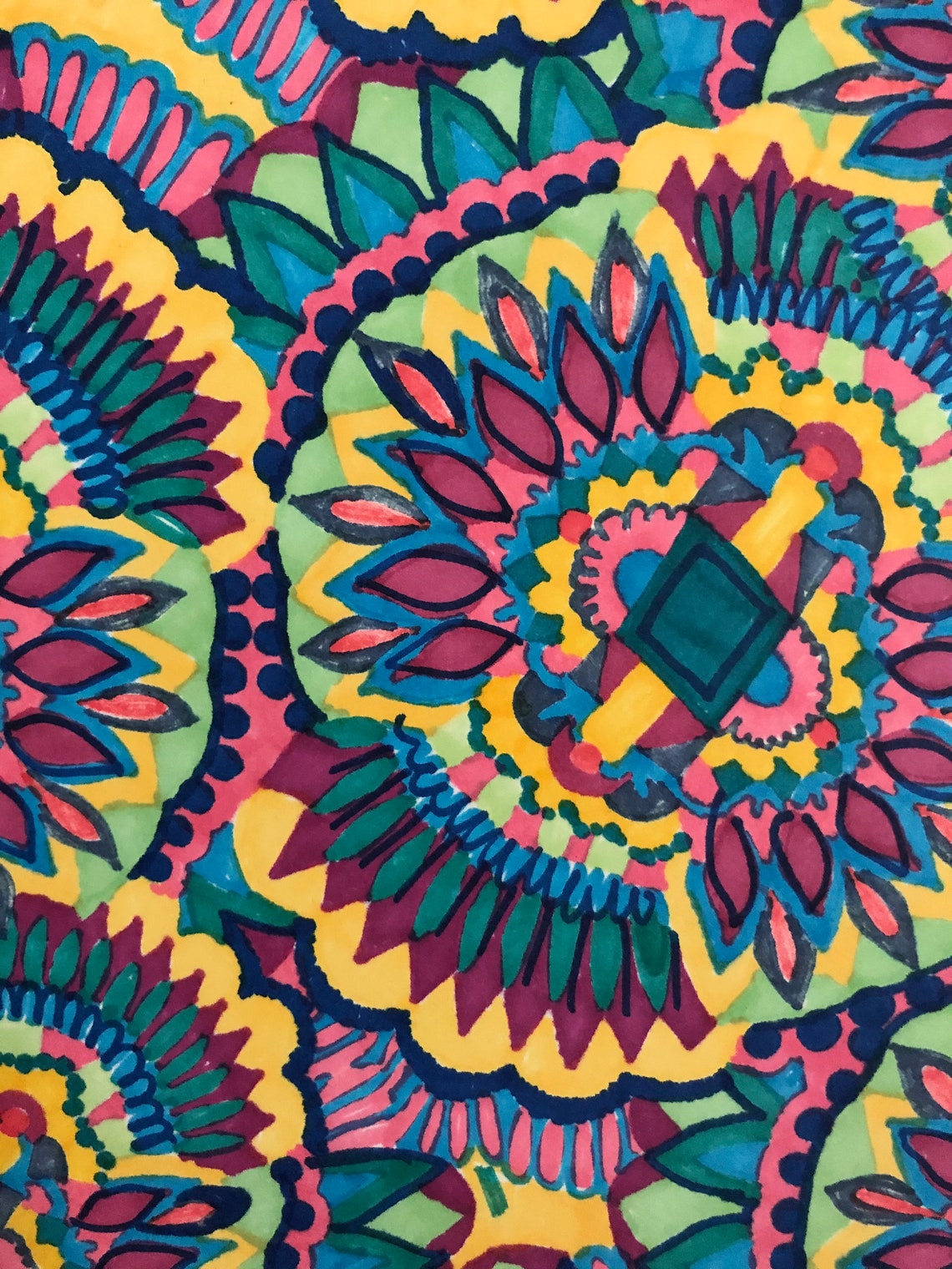 Bold Pattern Drawing - Etsy