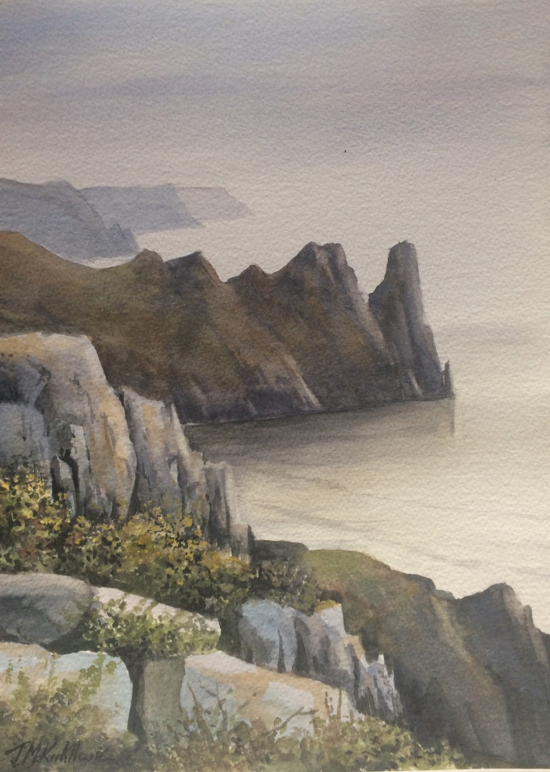 Tor Bay Gower,original Unframed Watercolour Painting. 15 X 11 Inches ...