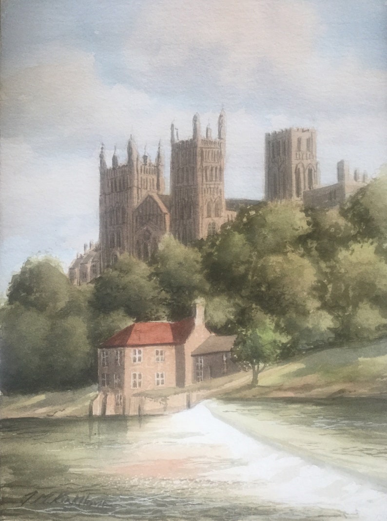 Durham Cathedral Original Painting. - Etsy