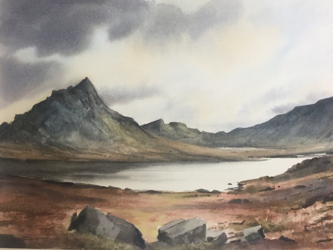Tryfan Mountain North Wales,original Watercolour Painting - Etsy