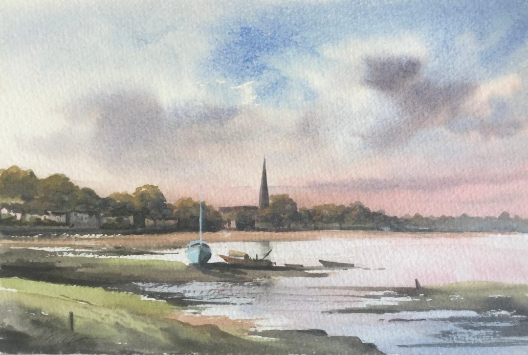 Penclawdd Gower. Original Watercolour Painting. 11 X 7.5 Inches. by ...