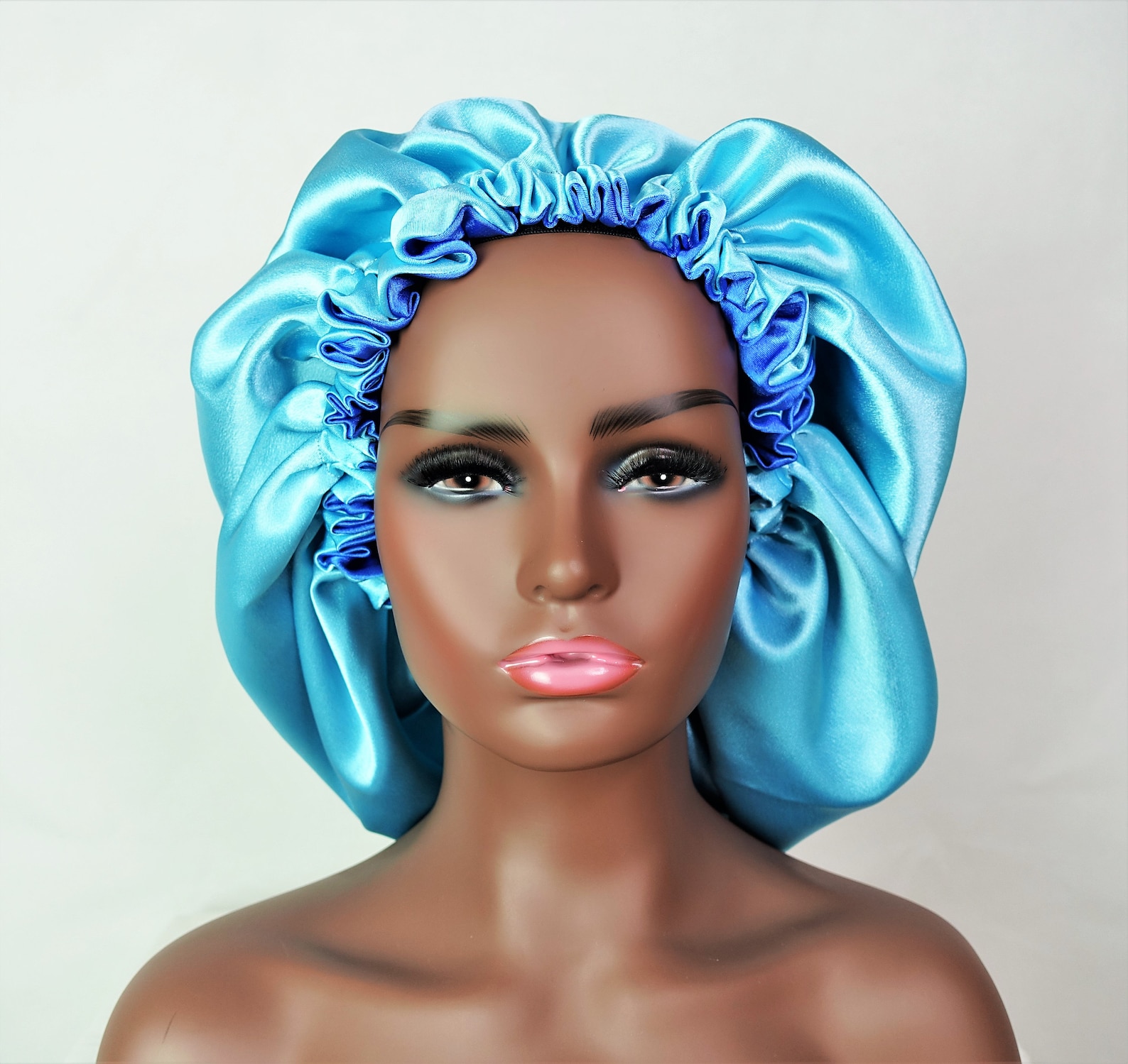 Satin Lined Elastic Hair Bonnet Women's Handmade 2 Satin - Etsy