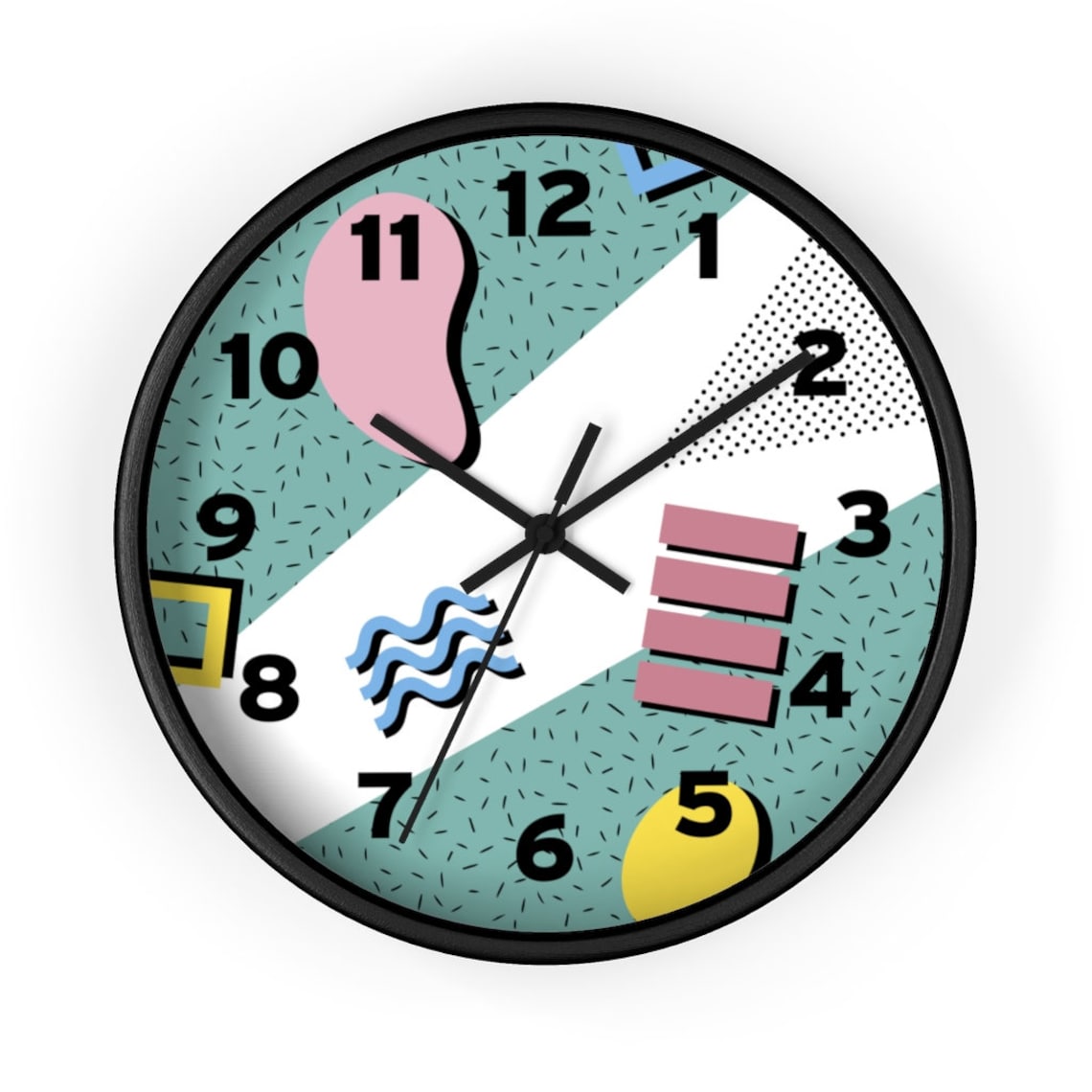 Wall Clock Retro 1980s/1990s/ Art Deco Memphis Bauhaus Style | Etsy