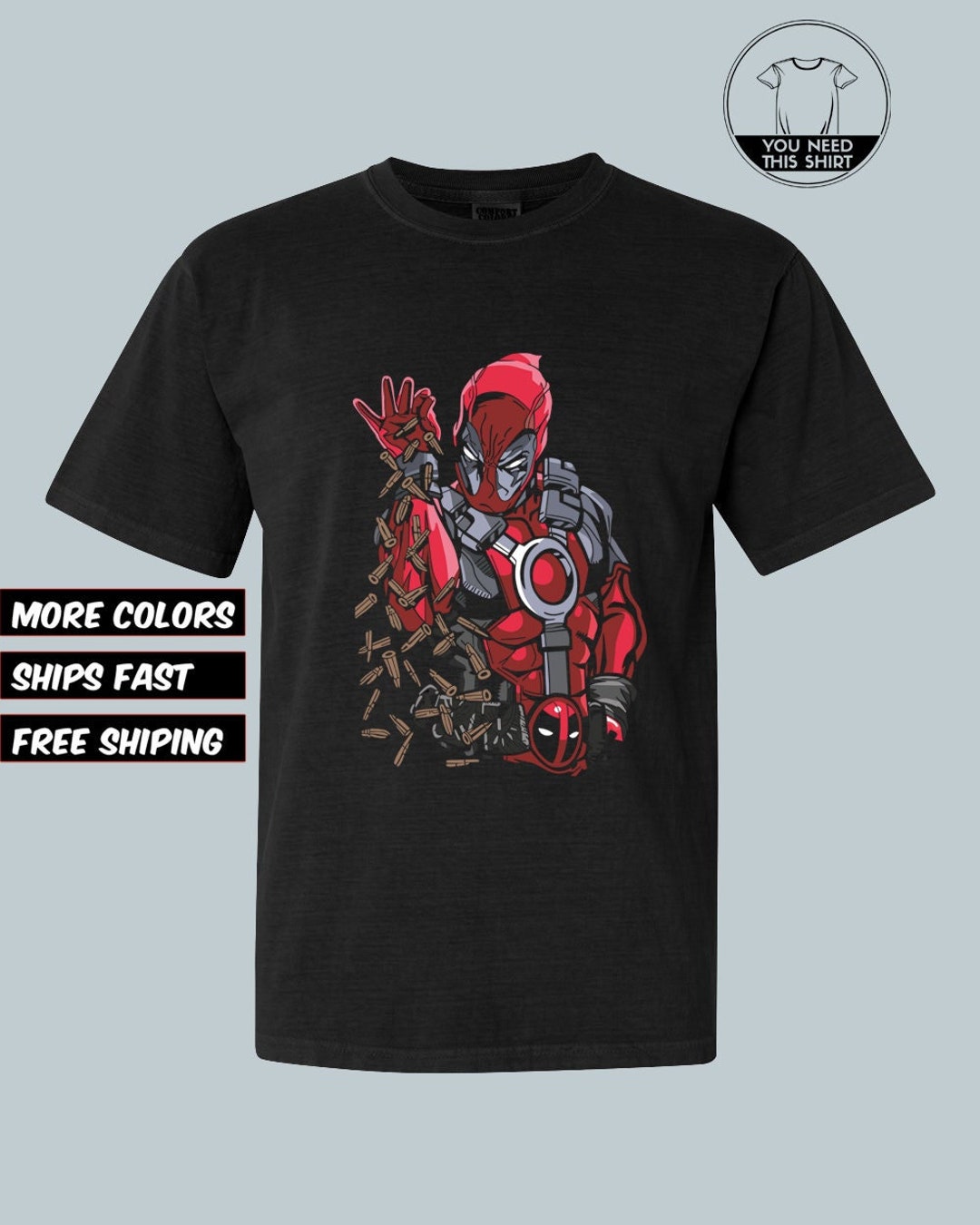 Custom Funny Deadpool Tee | Salt Bae Parody Shirt | Merc With a Mouth ...
