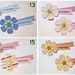 2 Flower Tags With Greeting, Set of 2, Handmade, Planner, Scrapbooking ...