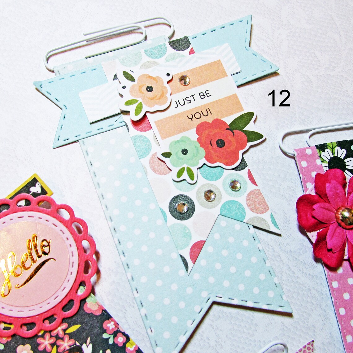 Medium Paperclip Embellishments, Handmade, Scrapbook, Journal, Planner ...