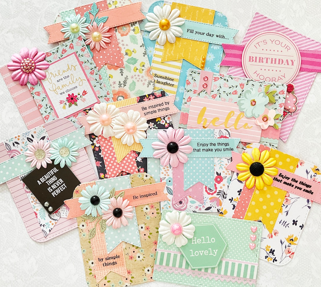 NEW Medium Topper Embellishments, Handmade, Scrapbook, Planner, Cards ...