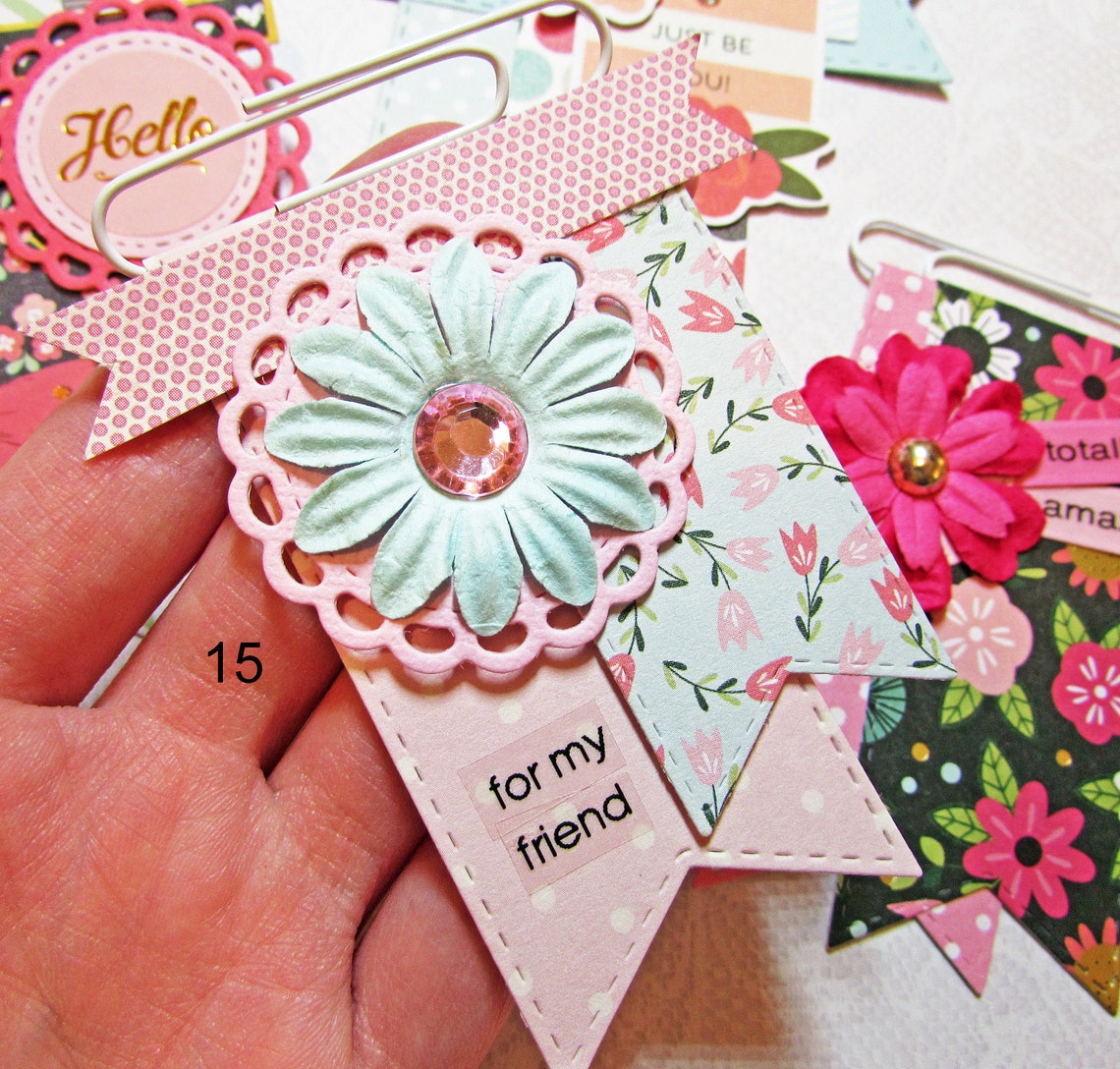 Medium Paperclip Embellishments, Handmade, Scrapbook, Journal, Planner ...