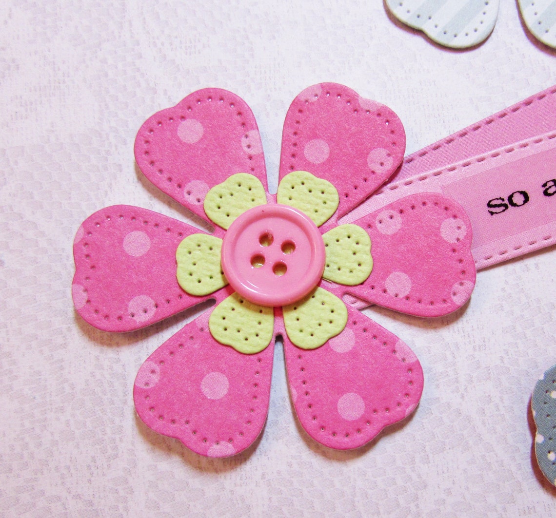 2 Flower Tags With Greeting Set of 2 Handmade Planner - Etsy