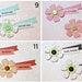 2 Flower Tags With Greeting, Set of 2, Handmade, Planner, Scrapbooking ...