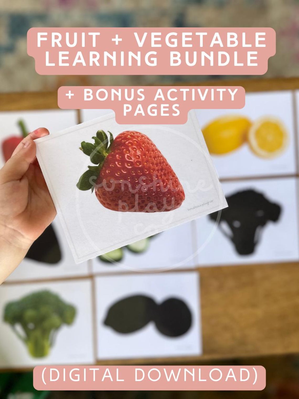 Fruit and Vegetable Learning Bundle Children Learning About Produce ...