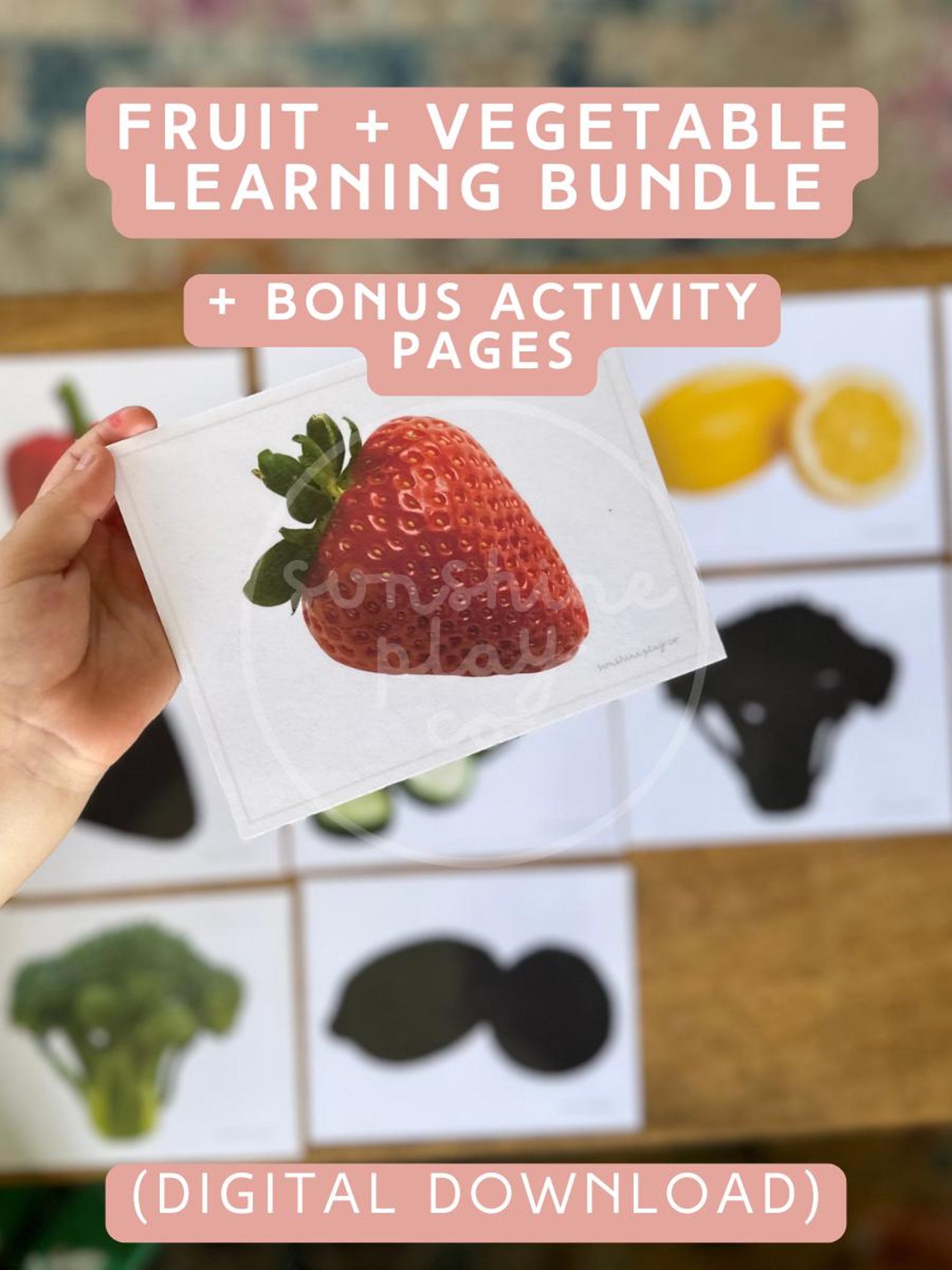 Fruit and Vegetable Learning Bundle Children Learning About Produce ...