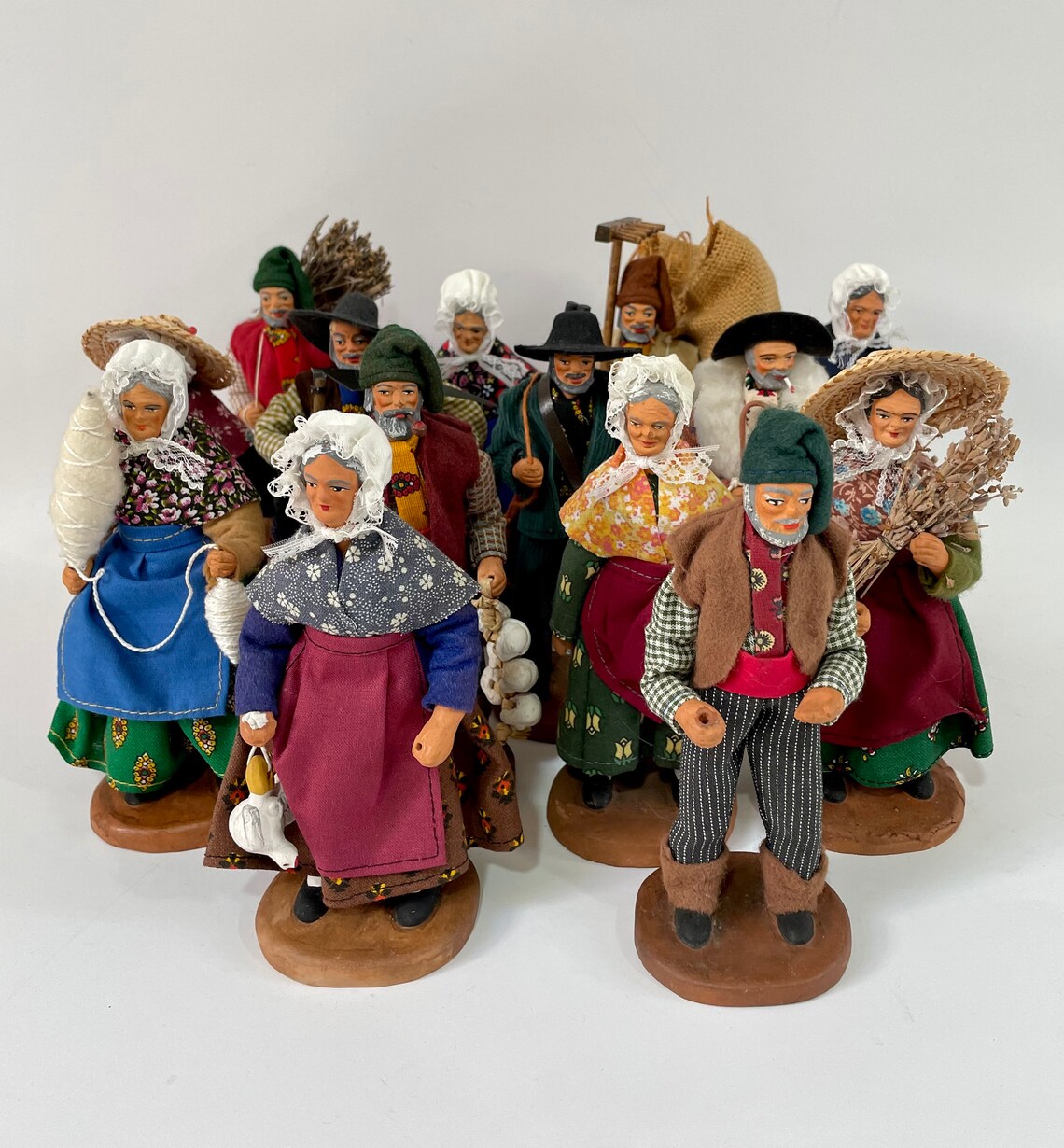 Lot 14 santon de Provence M. Key | Etsy