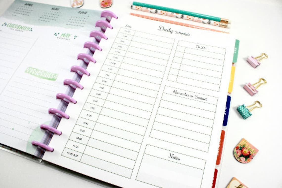 Printed Big Happy Planner Hourly Planner Big Happy Planner - Etsy