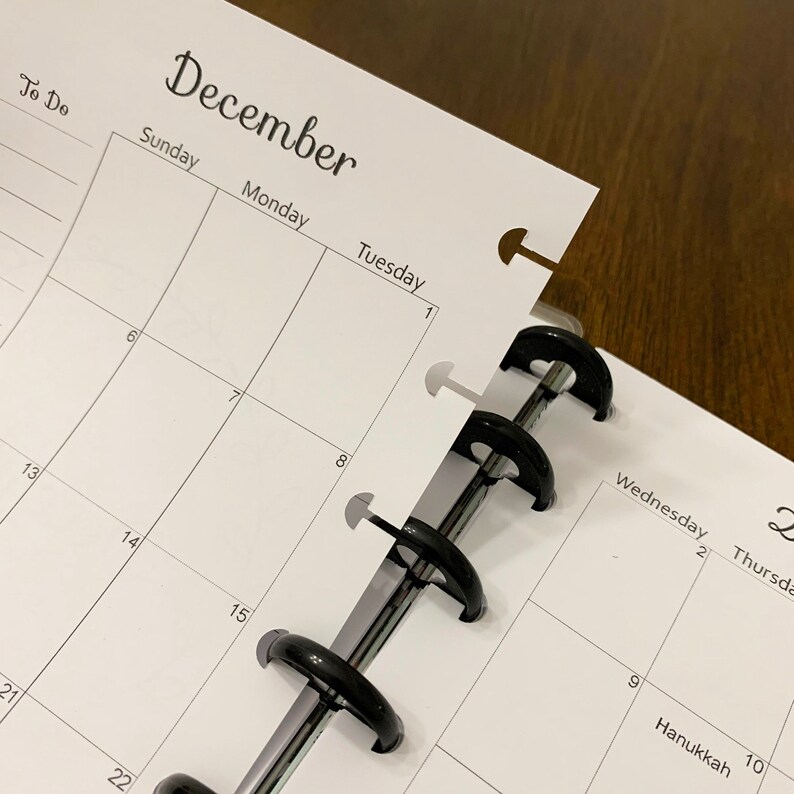 2023 Discbound Monthly Calendar Inserts for 11 Disc Planners | Etsy