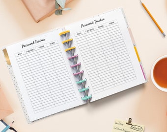 Happy Planner Inserts Password Tracker Printable Password - Etsy