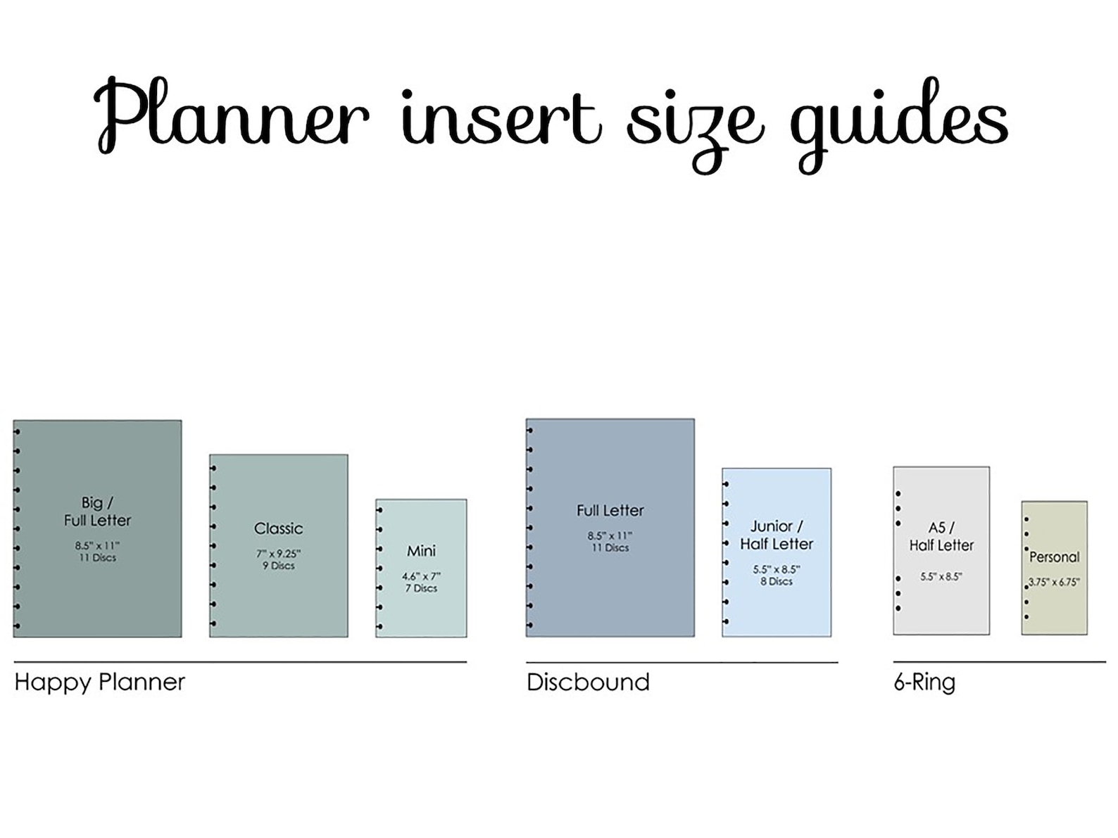 Weekly Planner Inserts Refills Printed for A5 Size Planners | Etsy