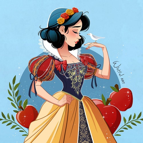 Snow White Designer Fine Art Quality Print - Etsy