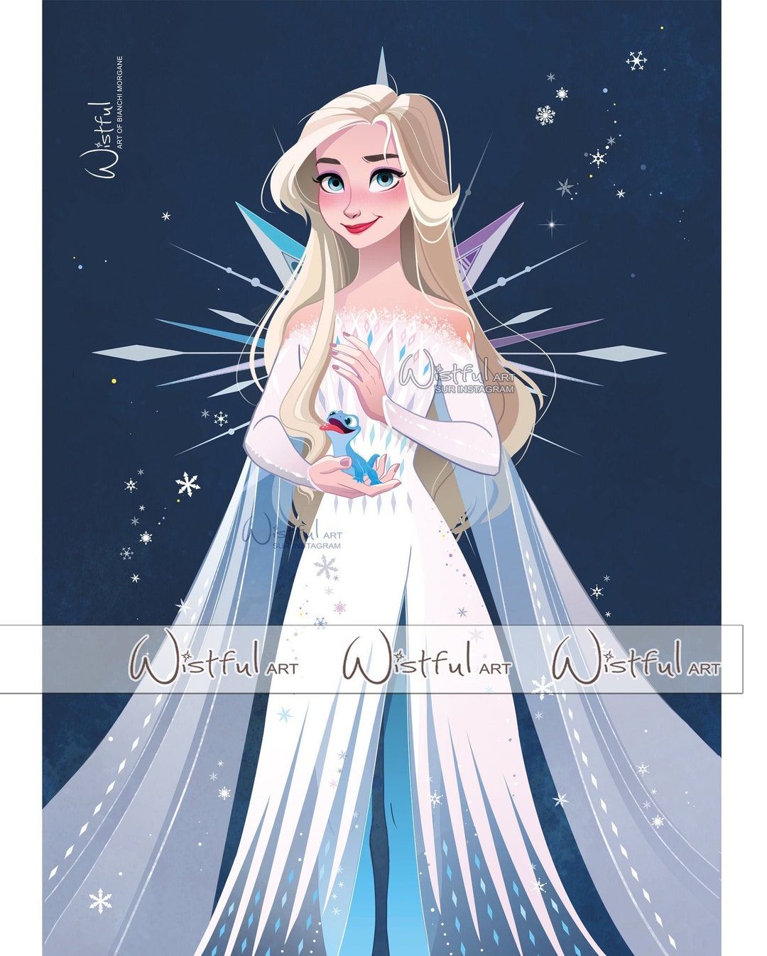 Queen Elsa Fine Art Quality Print - Etsy