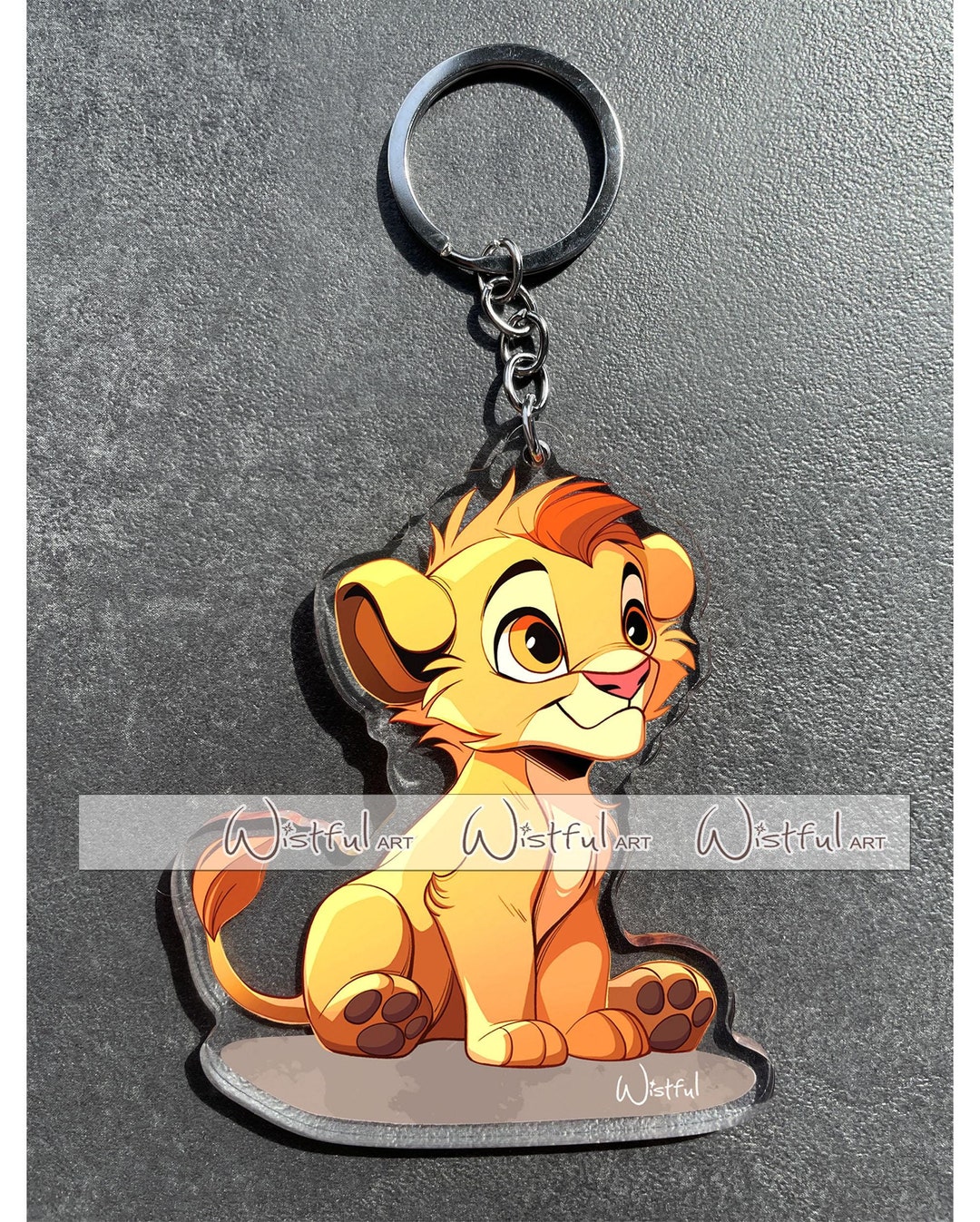 Simba the Lion King Charm Keychain - Etsy