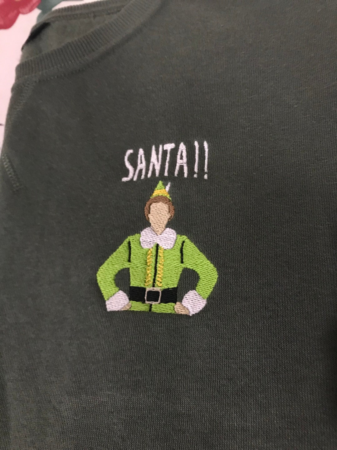 Elf Embroidered Sweater - Etsy