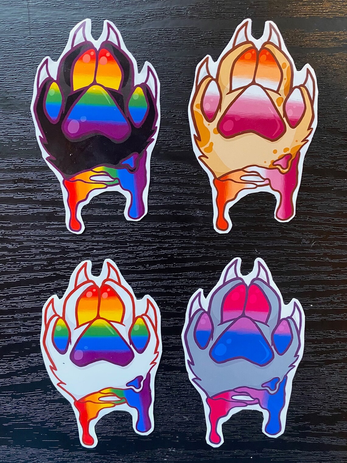 Oozing Paw PRIDE Flag Stickers Vinyl and Glossy LGBT 14 - Etsy