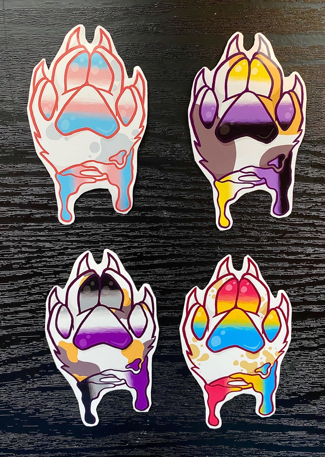 Oozing Paw PRIDE Flag Stickers - Vinyl and Holographic LGBT+ | 14 Flags ...