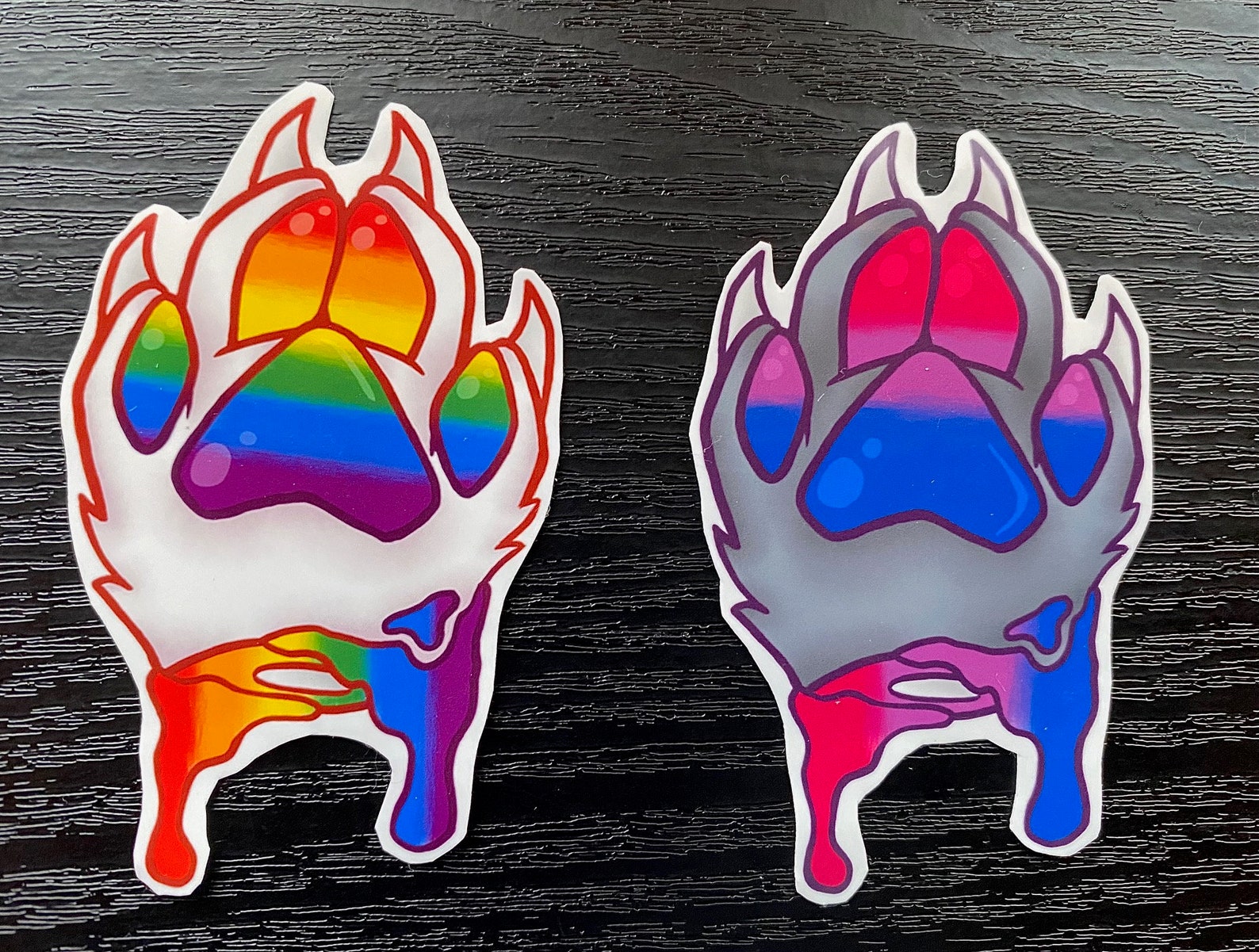 Oozing Paw PRIDE Flag Stickers - Vinyl and Holographic LGBT+ | 14 Flags ...
