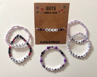Olivia Rodrigo Guts Tour Friendship Bracelets 13 Pack Guts Album - Etsy