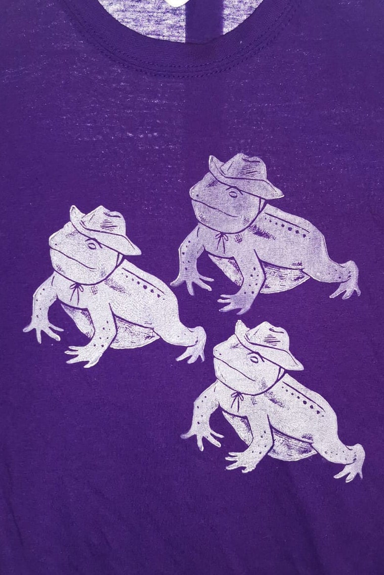 COWBOY FROG Lino Print DOUBLE Cowboy Frogs print and Cowboy | Etsy
