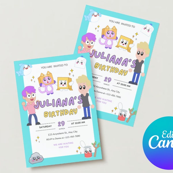 Lankybox Birthday Party Supplies - Etsy