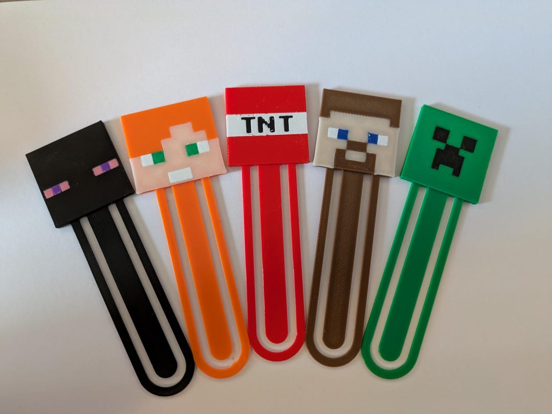 Minecraft-inspired 3D Printed Bookmarks - Etsy UK
