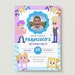 Lankybox Themed Digital Birthday Photo Invitation Template | Editable ...
