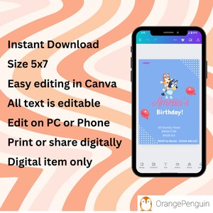 Lankybox Themed Digital Birthday Photo Invitation Template | Editable ...