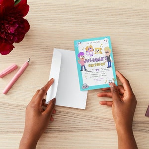 Lankybox Themed Digital Birthday Invitation Template | Editable in ...